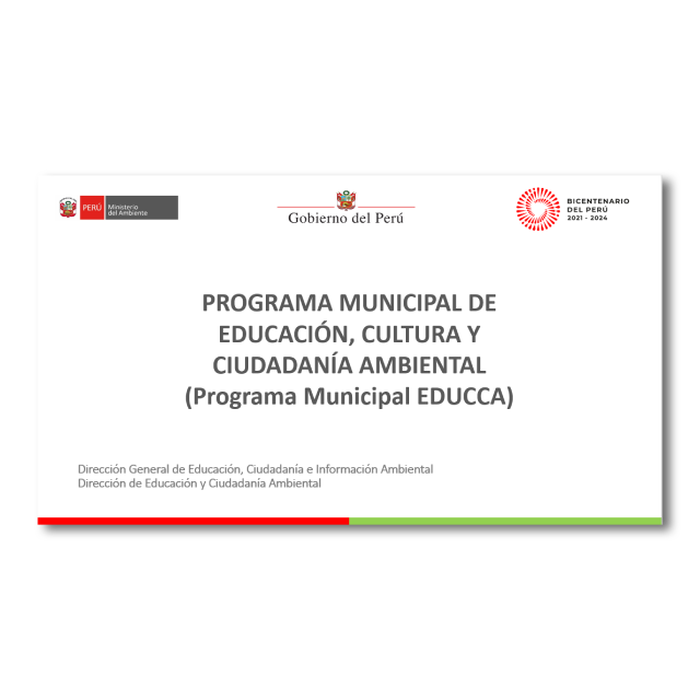 Presentación del Instructivo del Programa Municipal EDUCCA – RM N° 003 ...
