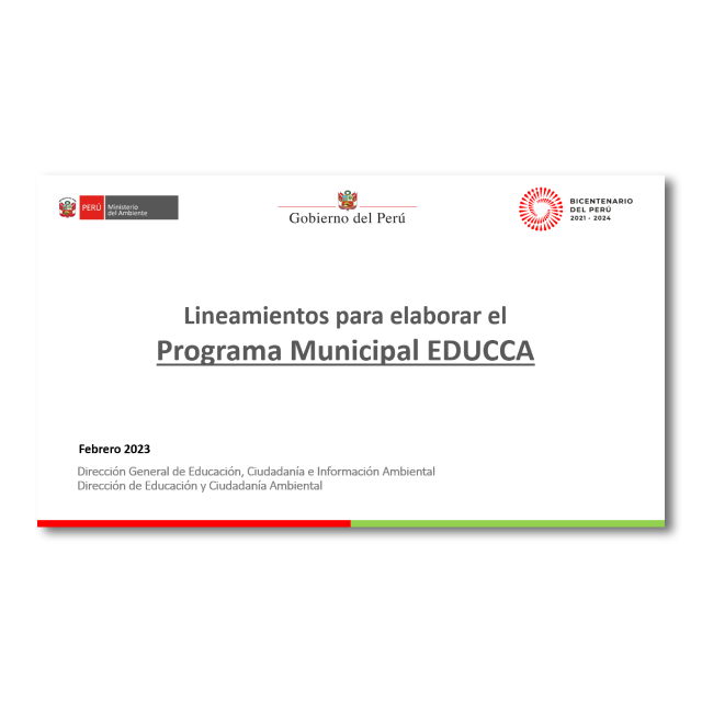 Lineamientos para elaborar el Programa Municipal EDUCCA – RM N° 003 ...